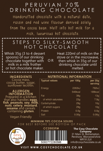 Single Origin Drinking Chocolate - cosychocolate.co.uk